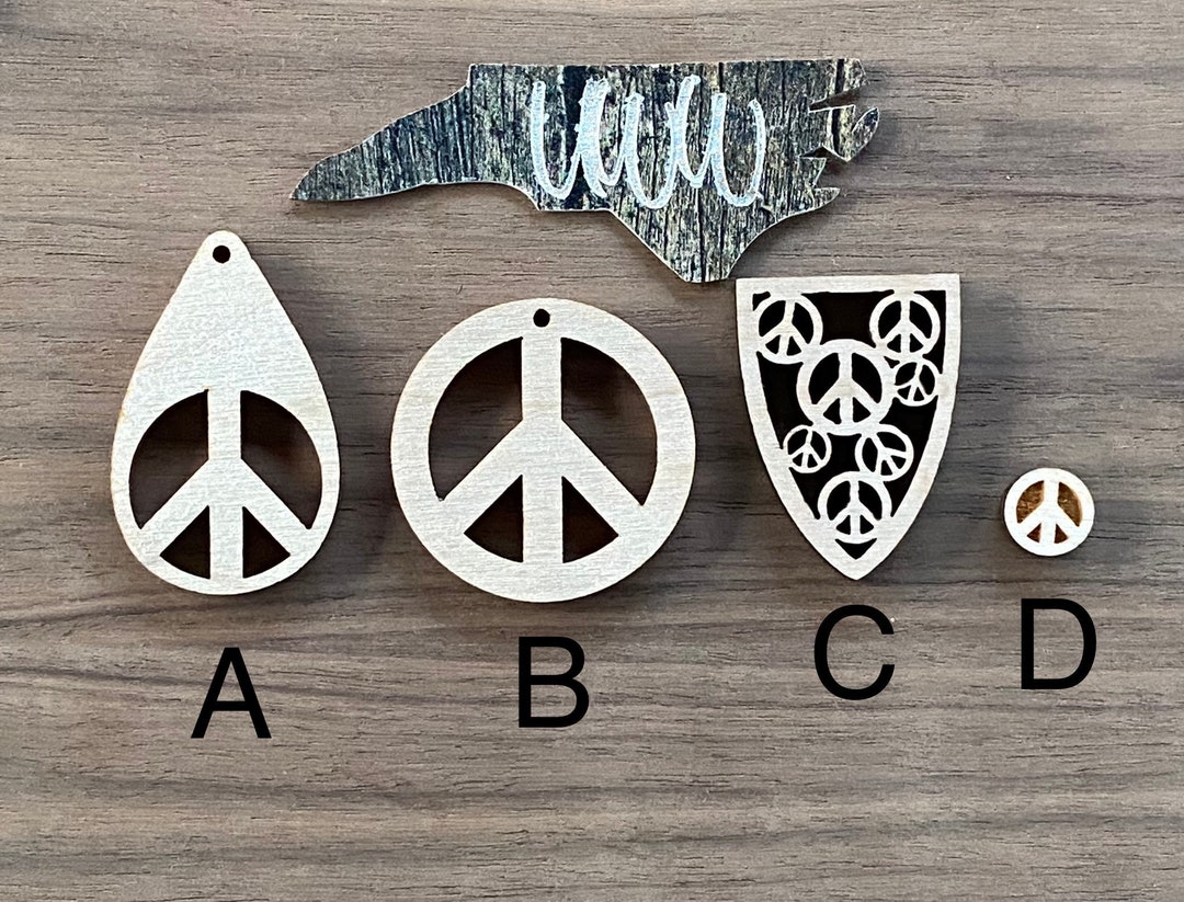 Peace Symbol Teardrop, Round and Stud PAIRS - Etsy