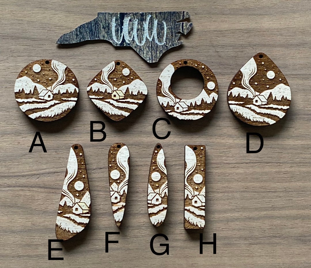 Mountain Cabin Dangle PAIRS - Etsy