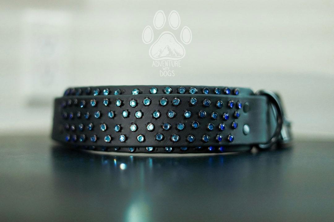 The Radiance Double Layer Biothane Bling Collar Rhinestone Dog Collar ...