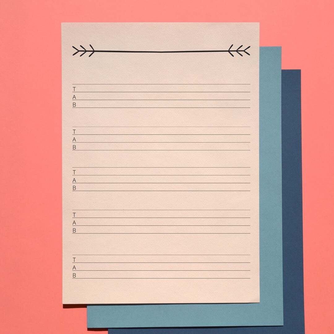 Ukulele Tabs Blank Sheet - Etsy