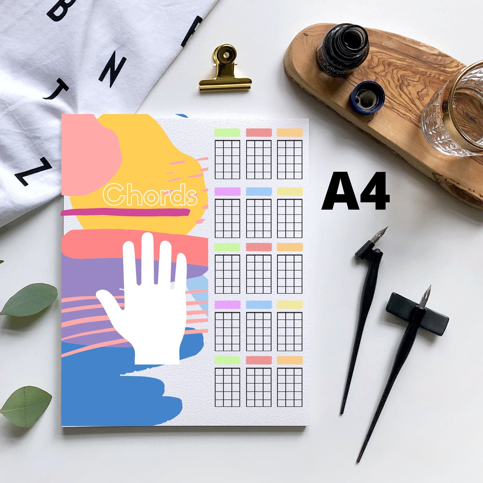 Ukulele Blank Chord Sheet - Instant Printable Download | Tarjetas De ...