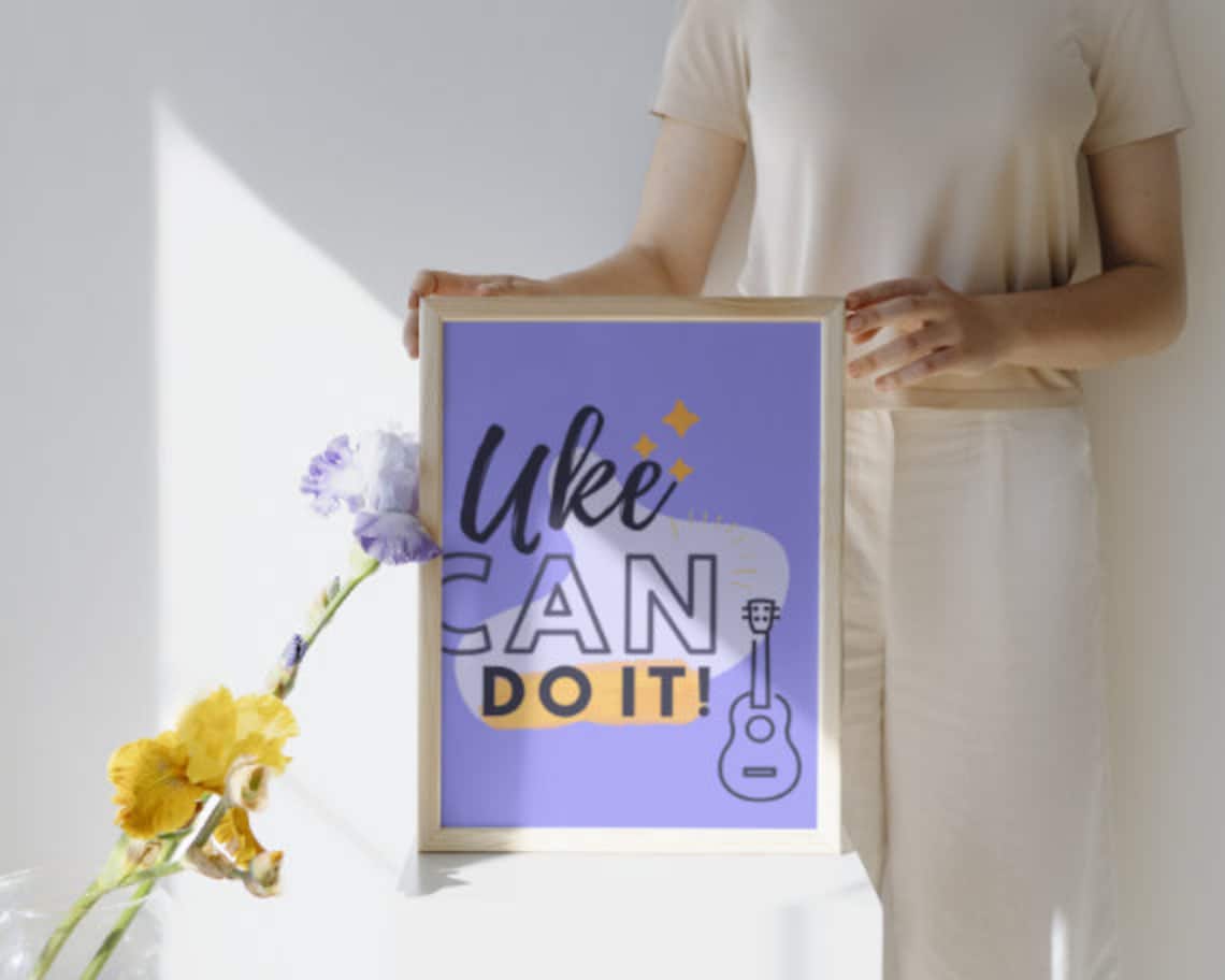 Uke Can Do It- Ukulele Art Wall - Etsy