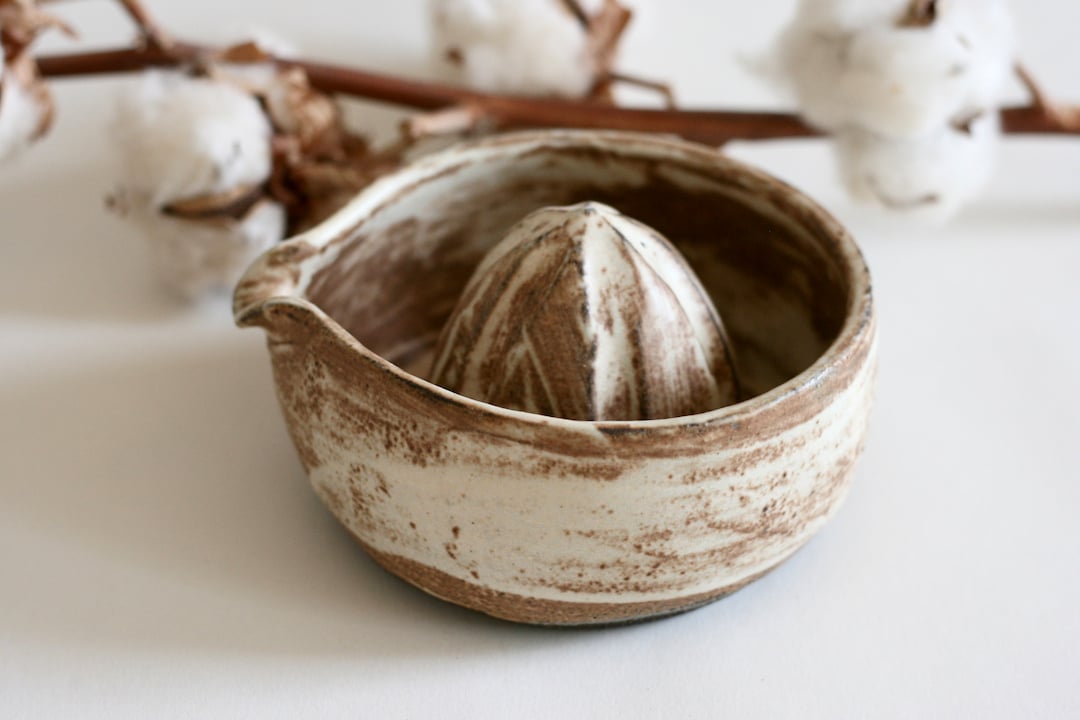 Cream Ceramic Juicer Pottery Citrus Juicer Bowl Lemon Squeezer - Etsy