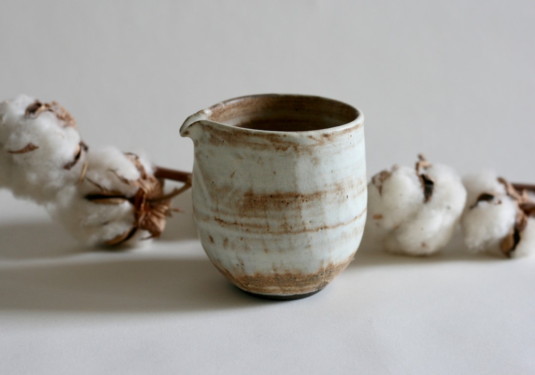 Handmade Cream Ceramic Pourer | Pottery Creamer | Katakuchi - Etsy