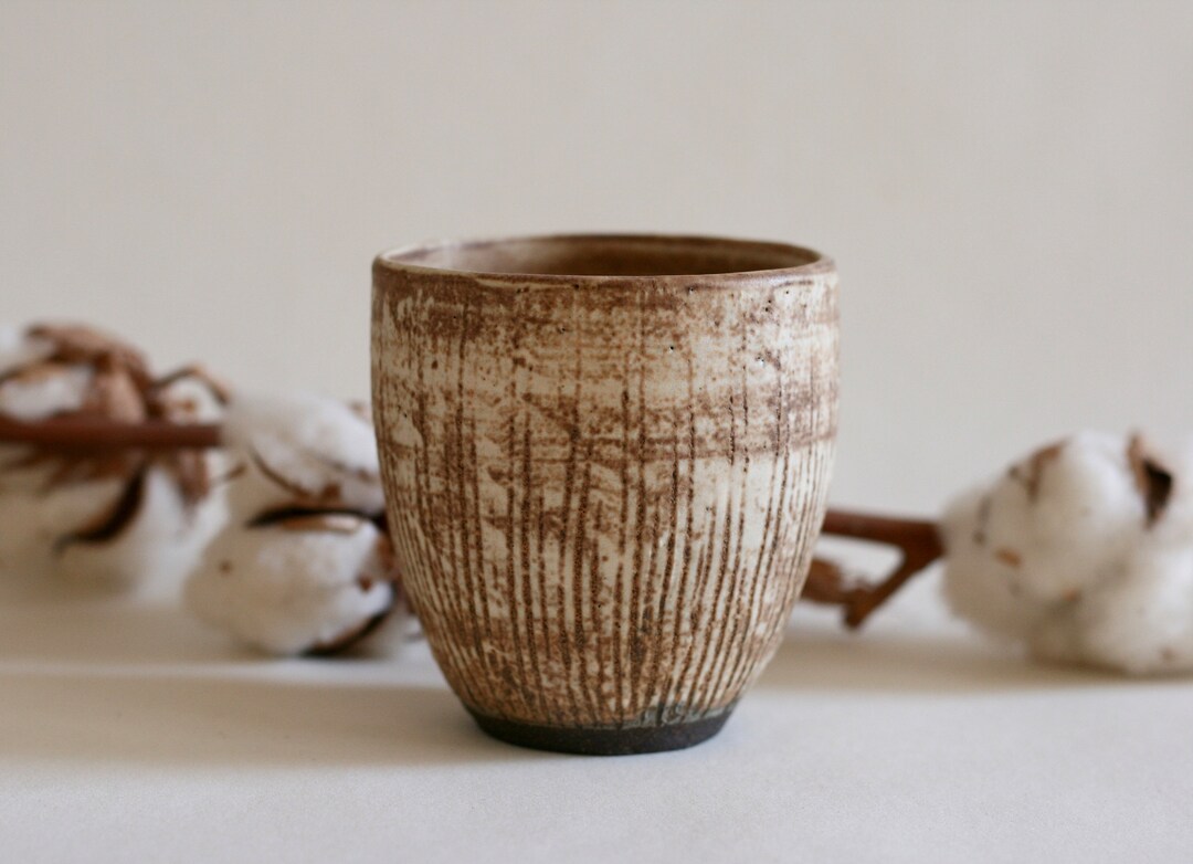Ceramic Lined Cup | Pottery Tea and Coffee Cup | Japanese Style Pottery ...