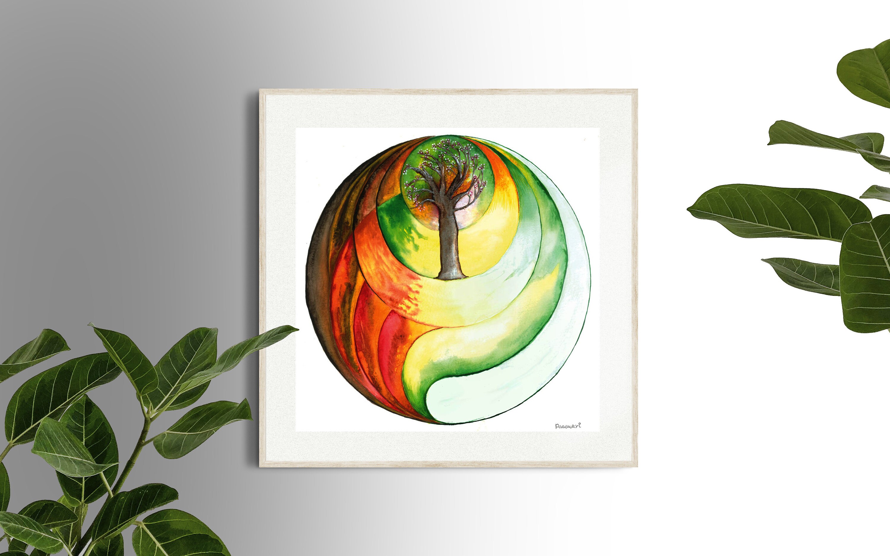 Tree of Life Circle - a Limited Edition Print of an Original Artwork - Etsy