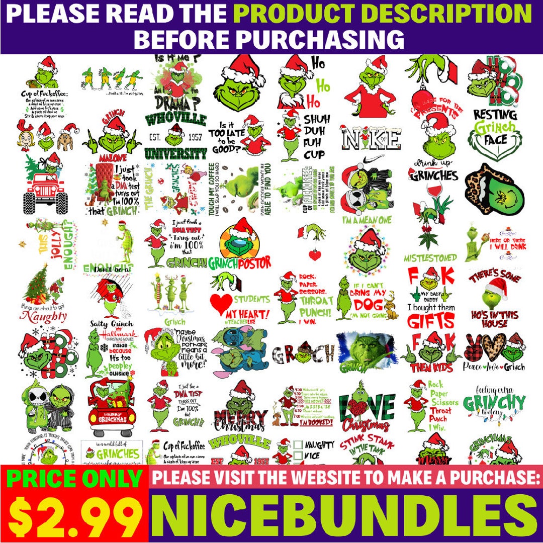 60 Files the Grnich Png Bundle Merry Grnichmas Png Retro - Etsy