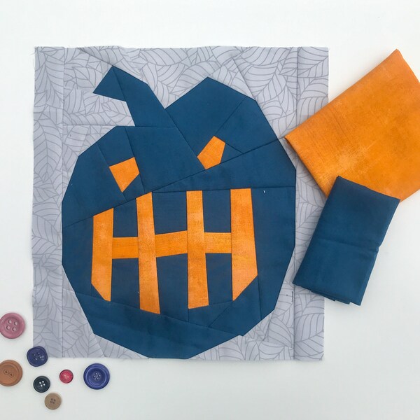Paper Piecing Pumpkin Pattern - Etsy
