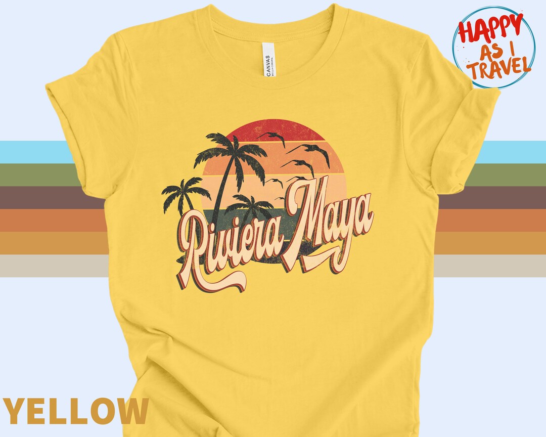 Retro Riviera Maya T-shirt: 70s 80s Style Mexico Tee - Etsy