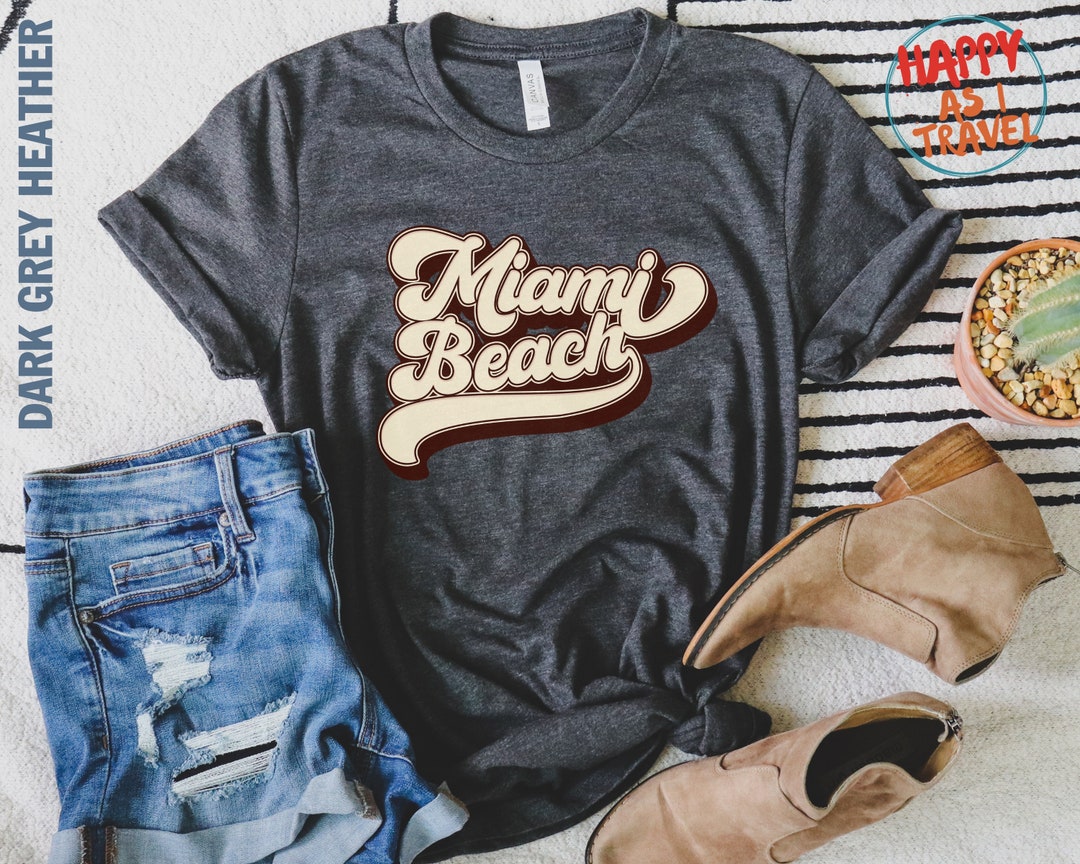 Retro Summer Clothing 70s 80s Style Miami Beach, Florida Tshirt, Miami ...