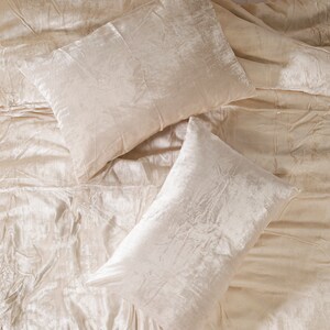 Ivory Velvet Duvet Cover, Comforter Cover Full, UO Bedding Set, White ...