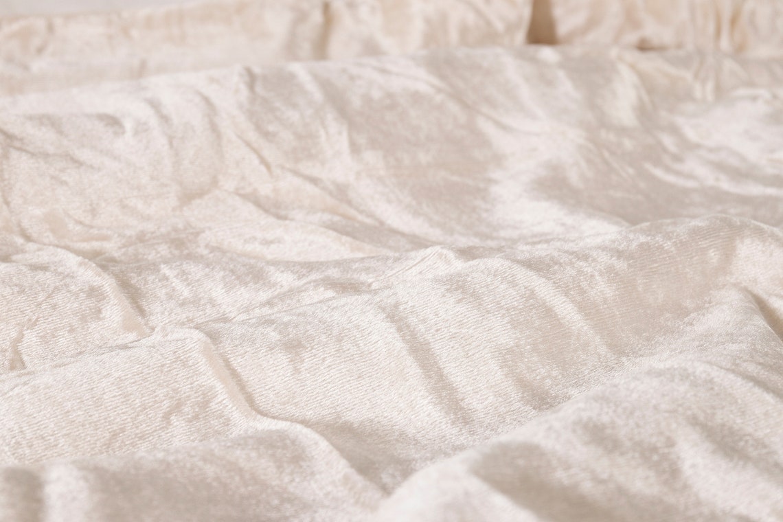 Ivory Velvet Duvet Cover Comforter Cover Full UO Bedding | Etsy