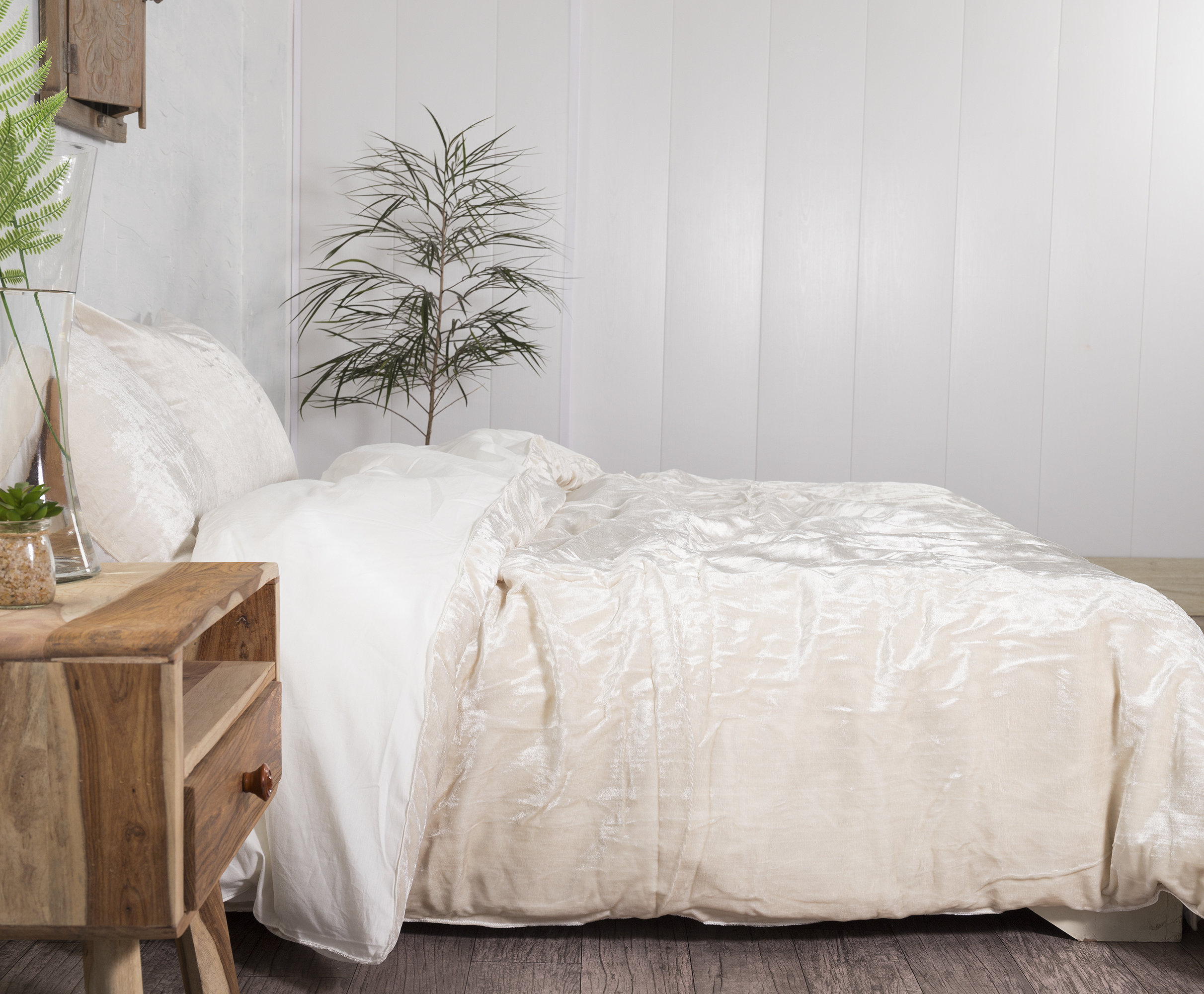 Ivory Velvet Duvet Cover Comforter Cover Full UO Bedding - Etsy