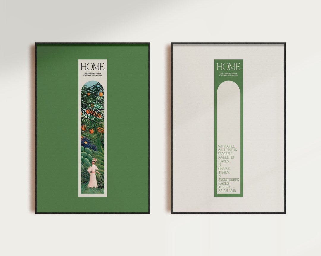 Printable Wall Art Set of 2 HOME Graphic Design Wall Art - Etsy