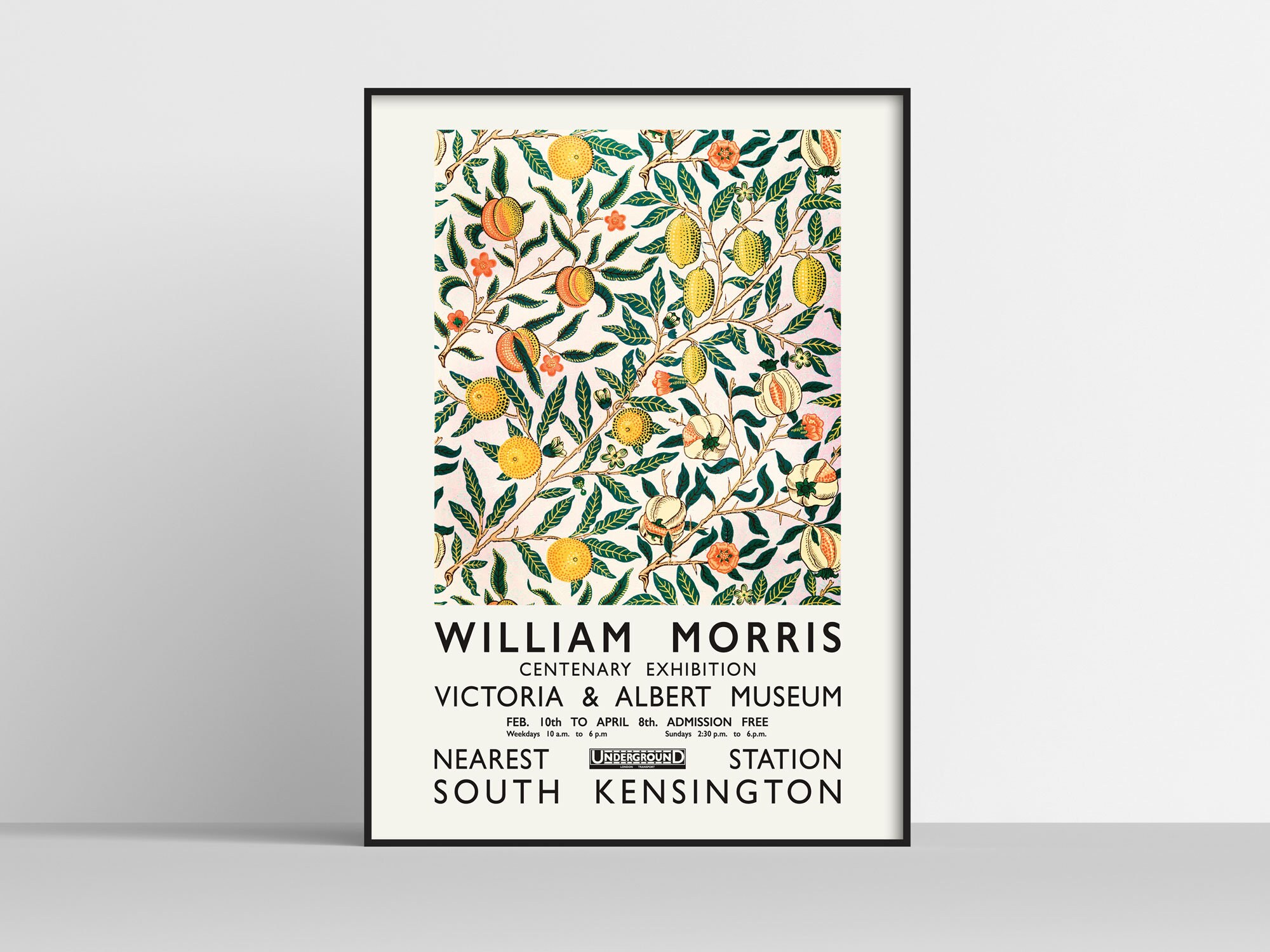 Printable Wall Art William Morris Exhibition Poster Graphic | Etsy