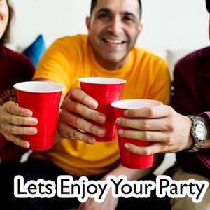 Red Disposable Party Cup - 100 Cups Set (beer Pong) - 12oz - Christmas ...