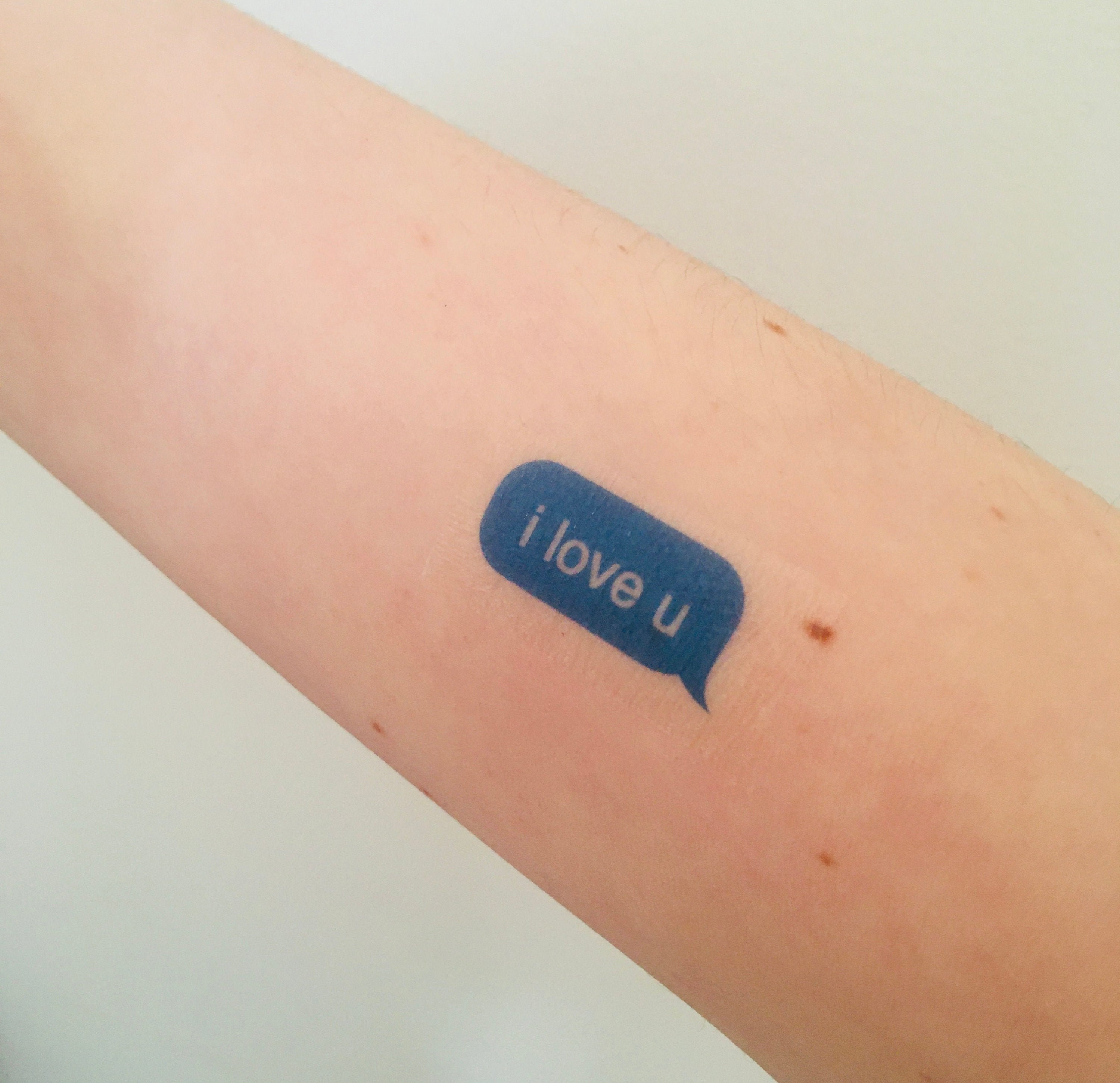 8 CUSTOM Temporary Text Message Tattoos - Etsy.de
