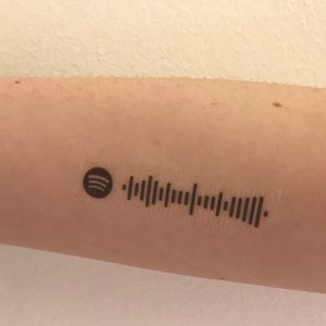 8 CUSTOM Temporary Spotify Code Tattoos - Etsy UK