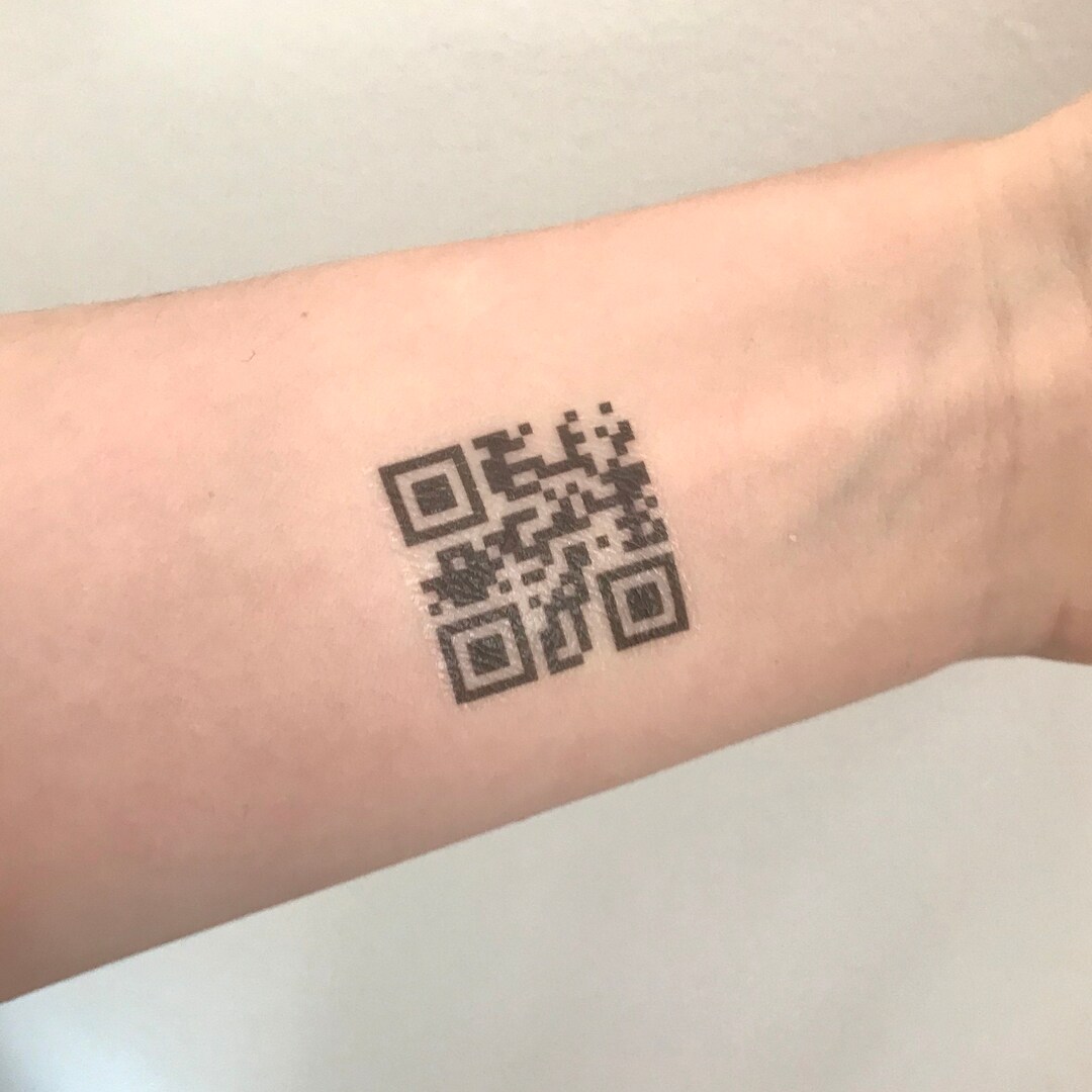 8 CUSTOM Temporary Tattoos QR Code - Etsy UK