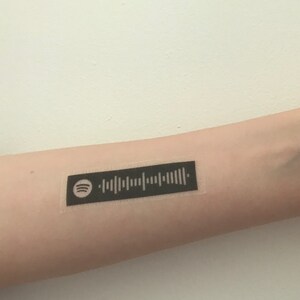 8 CUSTOM Temporary Spotify Code Tattoos - Etsy UK