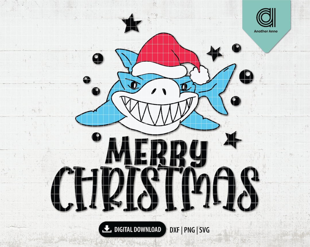 Merry Christmas Shark Svg | Merry Sharkmas Svg | Funny Christmas Svg ...