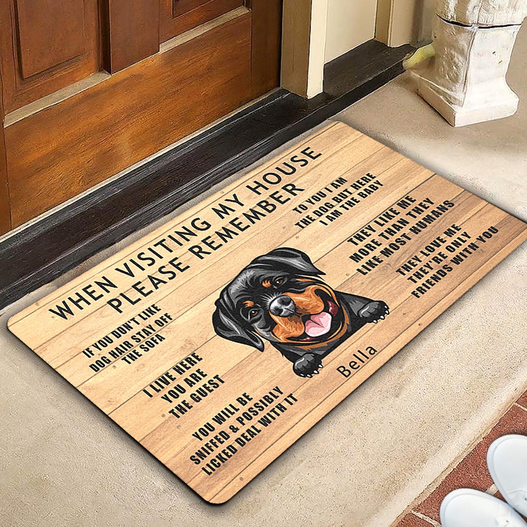Rottweiler Doormat Funny Dog Doormat, Perfect Gift for Dog Lovers ...