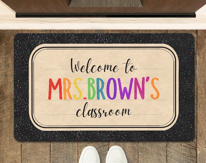 Custom Doormat for Classroom Doormat Teacher Gifts Personalized Teacher ...