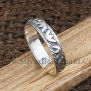 Sterling Silver Ring, Round Shape Band Ring, Best Gift Item Ring ...