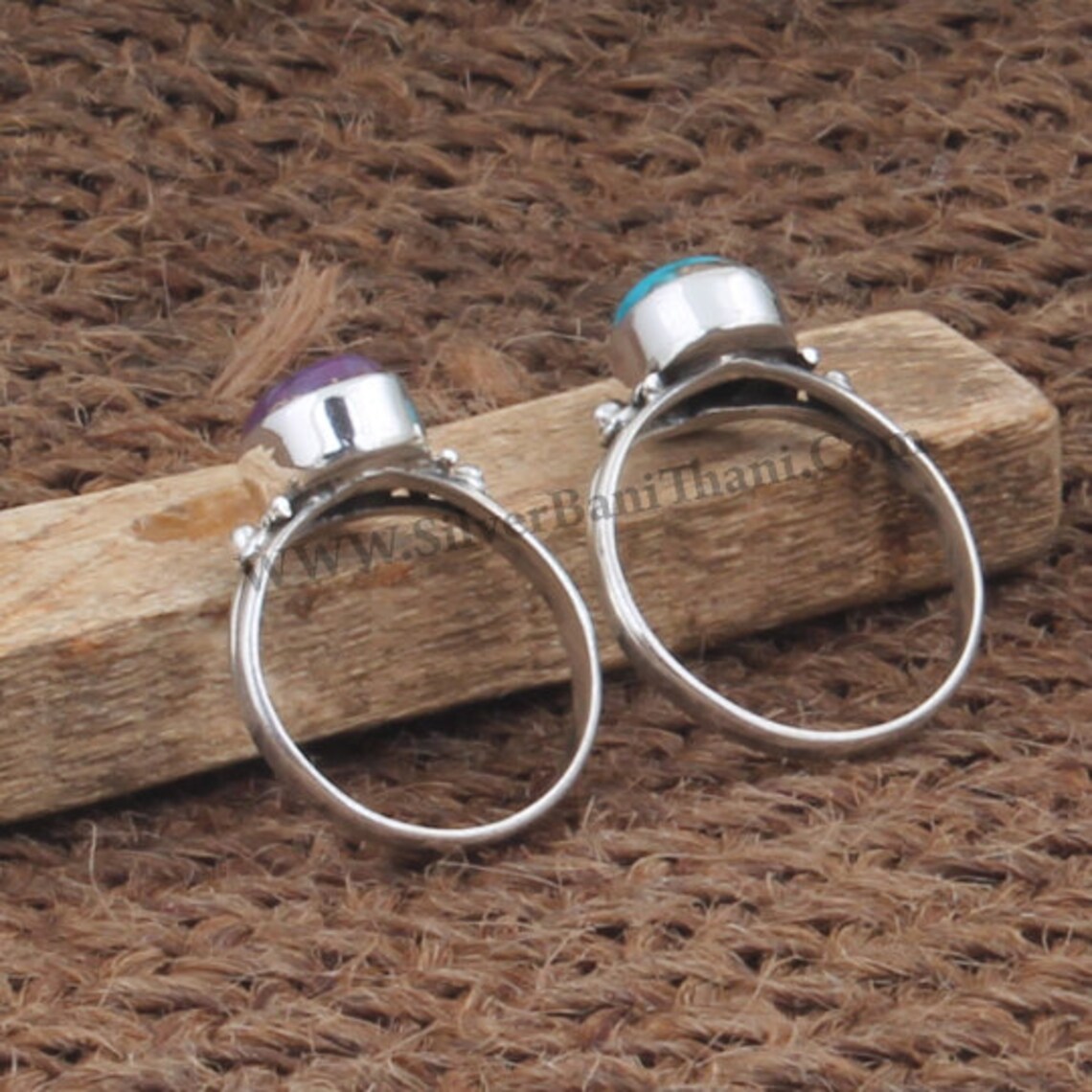 Boho Solid Silver Rings 925 Sterling Silver Rings Gemstone | Etsy