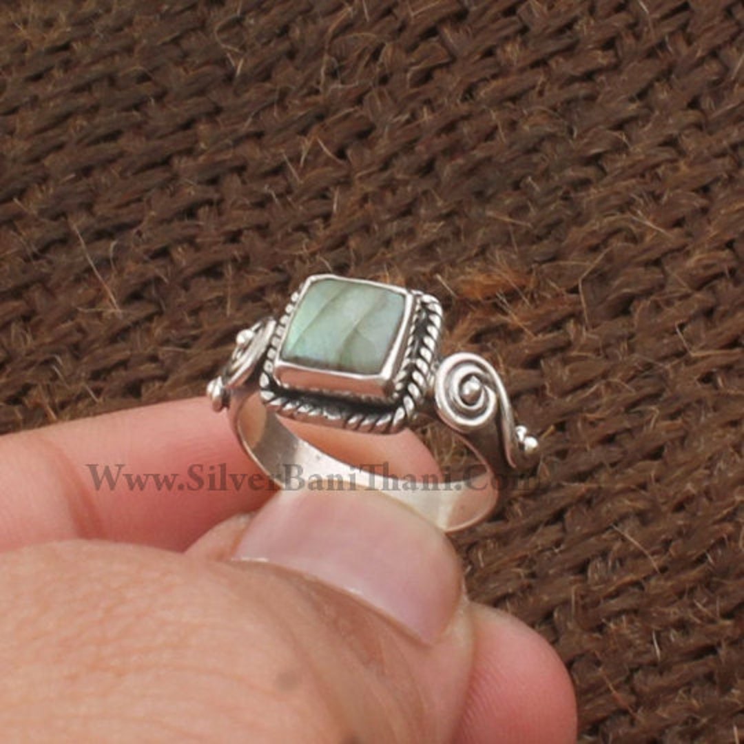 Labradorite Ring-solid Silver Ring Sterling Silver Ring-labradorite ...