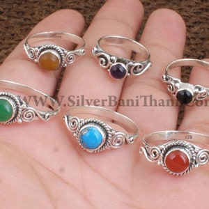Multi Stone Ring 925 Sterling Silver Ring Gift Item Ring - Etsy