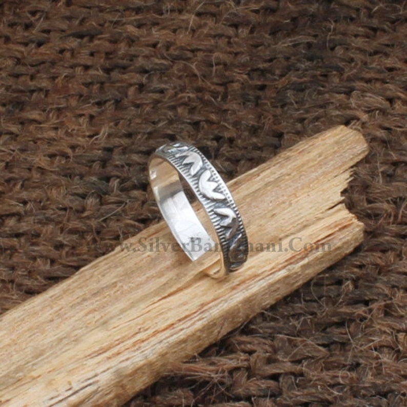 Sterling Silver Ring Round Shape Band Ring Best Gift Item - Etsy