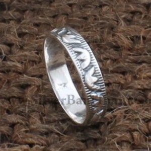 Sterling Silver Ring, Round Shape Band Ring, Best Gift Item Ring ...