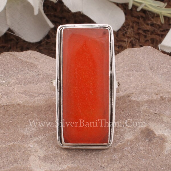 Orange Gemstone Ring - Etsy