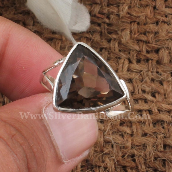 Triangle Gemstone Ring - Etsy