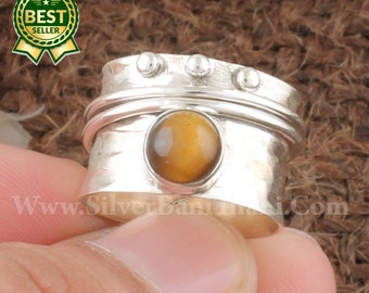 Carved Tiger Eye Ring - Etsy