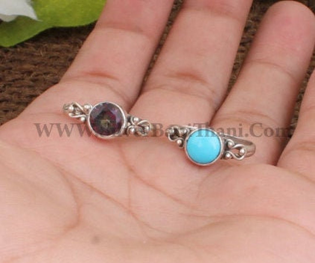 Multi Stone Ring 925 Sterling Silver Ring Handmade Ring - Etsy