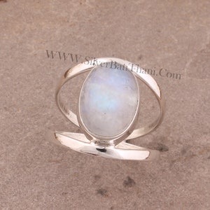 Rainbow Moonstone Oval Shape Gemstone Silver Ring 925 - Etsy