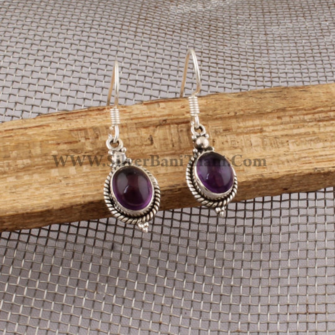 Amethyst Earring-handmade Earring 925 Sterling Solid Silver Earring ...
