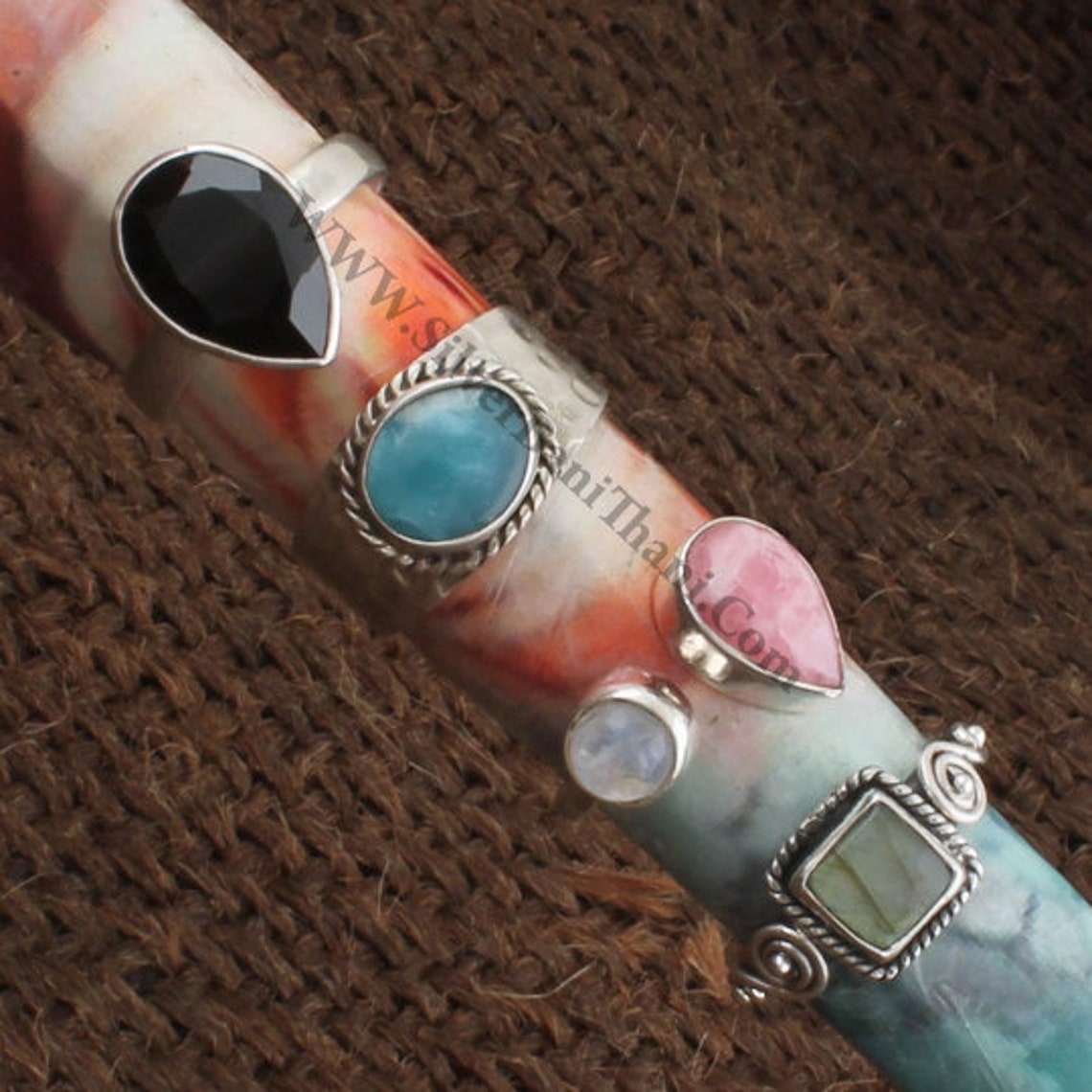 Combo Rings 925 Sterling Solid Silver Rings Engagement & | Etsy