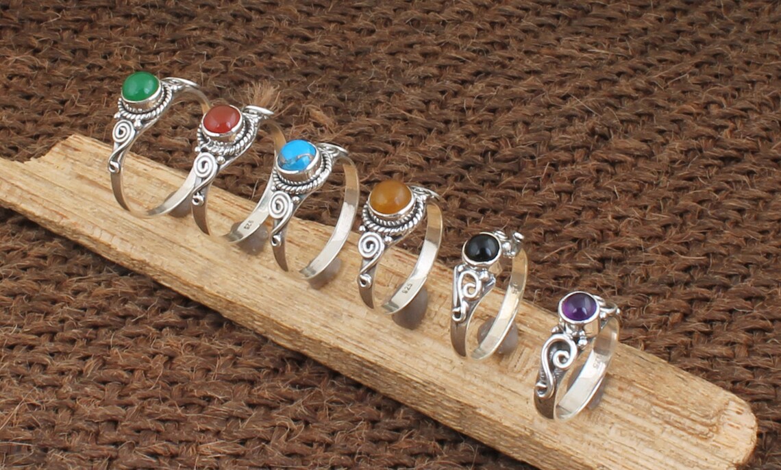 Multi Stone Ring 925 Sterling Silver Ring Gift Item Ring | Etsy