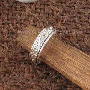 925 Sterling Silver Hand Carved Spinner Ring Designer - Etsy
