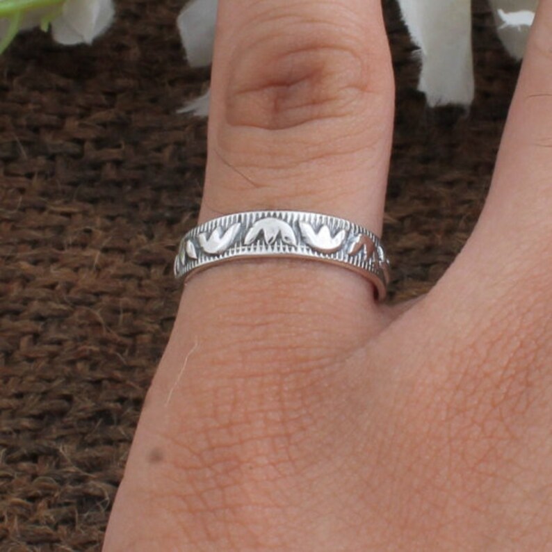 Sterling Silver Ring Round Shape Band Ring Best Gift Item - Etsy