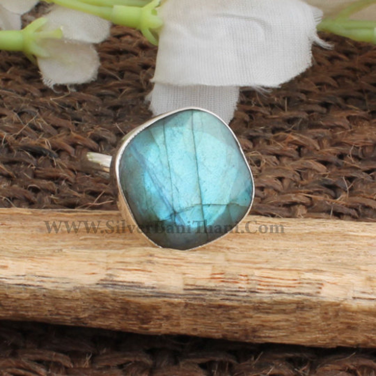 Labradorite Gemstone Ring Blue Fire Stone Ring 925 Sterling | Etsy