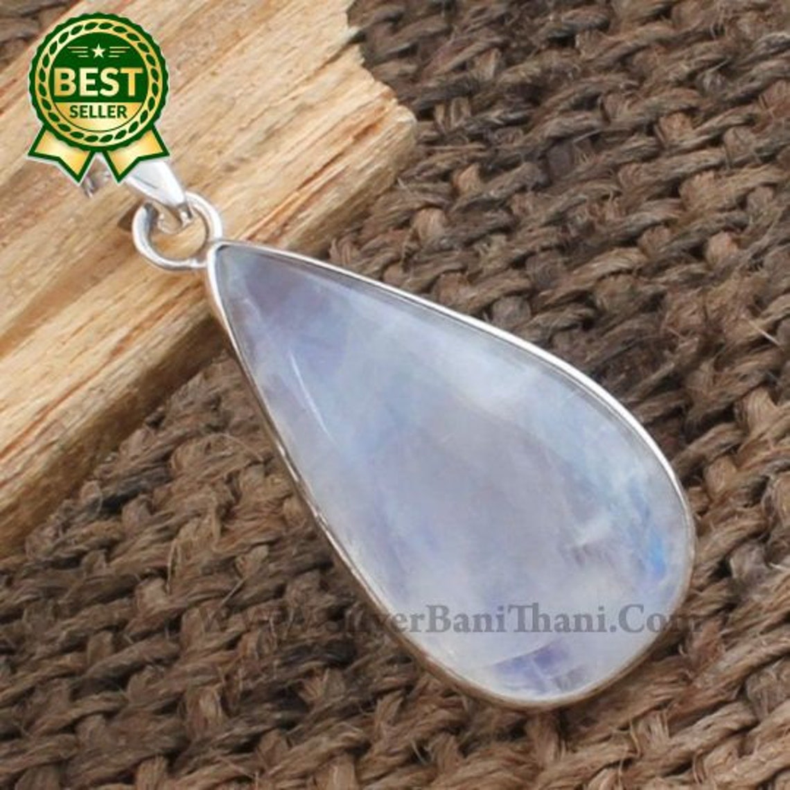 Natural Rainbow Moonstone Silver Pendant 925 Sterling Silver - Etsy