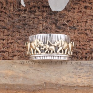 Elephant Design Spinner Band Ring 925 Sterling Silver Spinner Ring ...