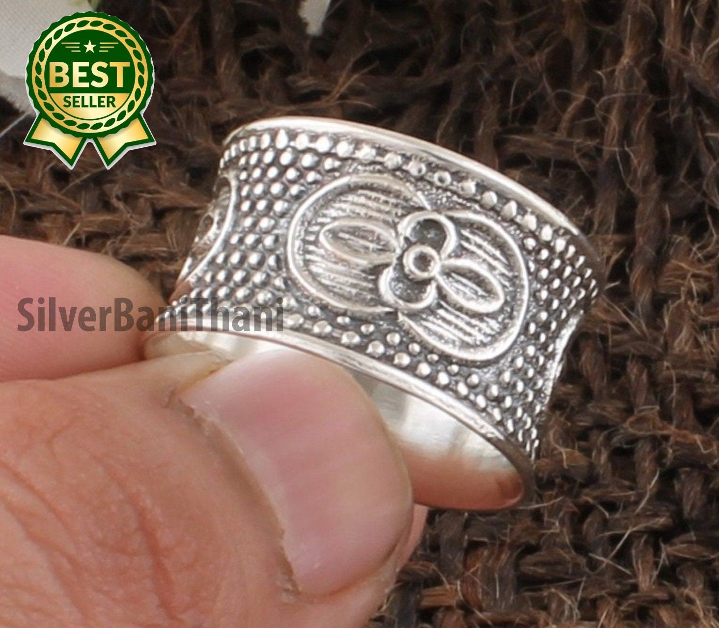 925 Sterling Silver Hand Carved Band Ring Designer Handmade - Etsy