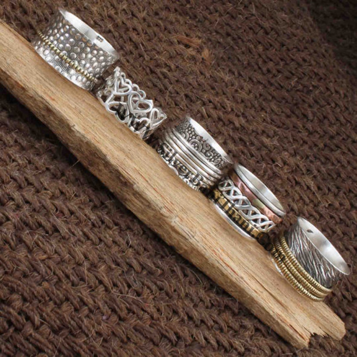 Rings Spinner Rings 925 Sterling Solid Silver Rings Band | Etsy