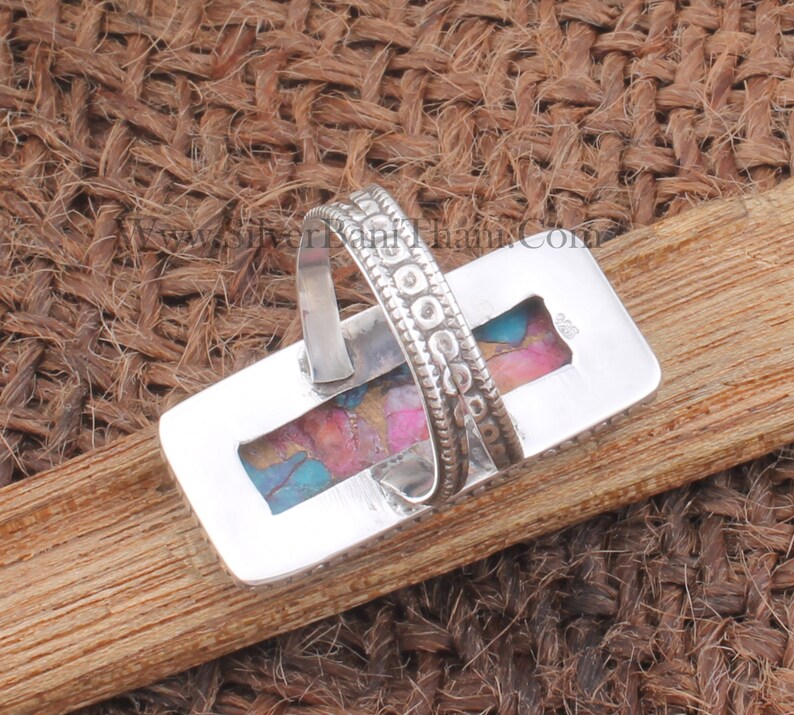 Layer Mix Spiny Copper Turquoise Rectangle Shape Gemstone - Etsy