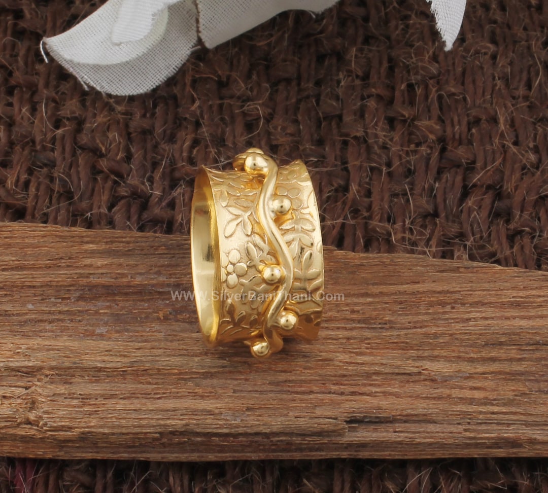 Spinner Ring 22K Gold Plated Spinner Ring Handmade Gold Spinner Gift ...